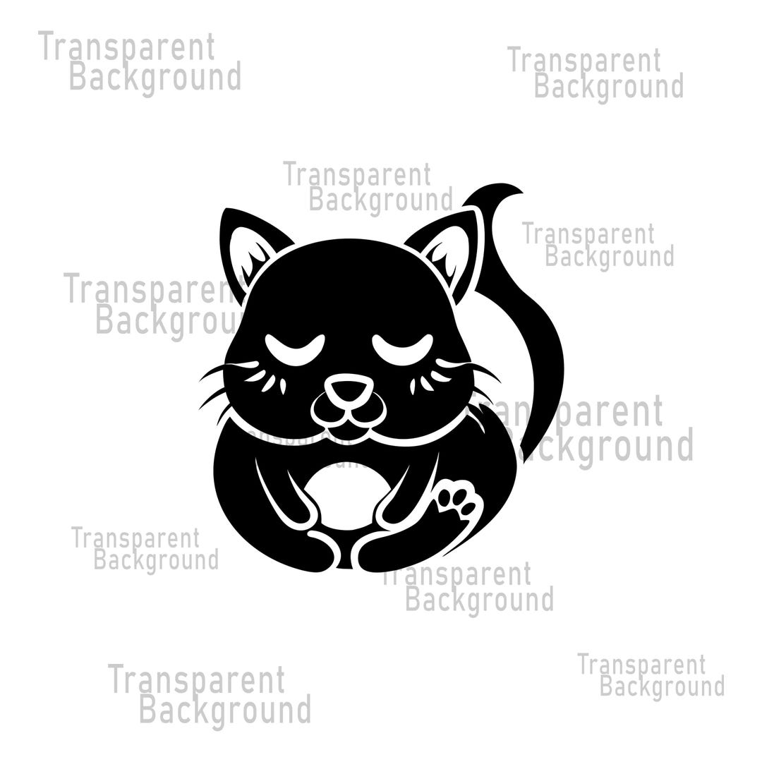 Sleeping Cat Silhouette SVG PNG PDF | Perfect for Vinyl Wall Decor ...