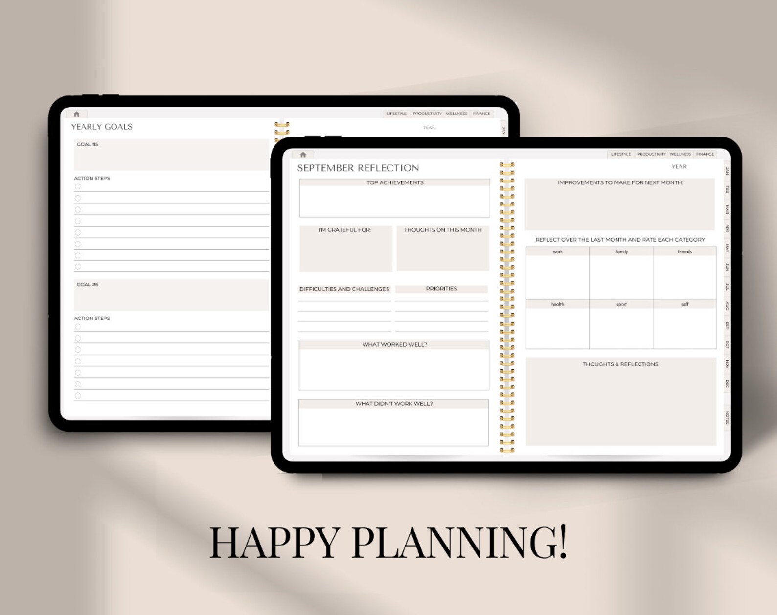 THAT GIRL PLANNER, Aesthetic Journal, Budget Checklist, Wellness ...