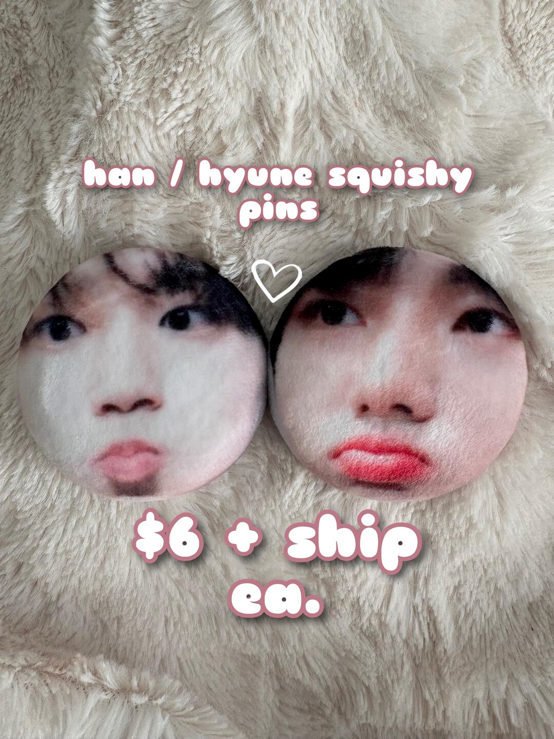 Stray Kids Han Jisung + Hwang Hyunjin Squishy Pin Badges - Etsy