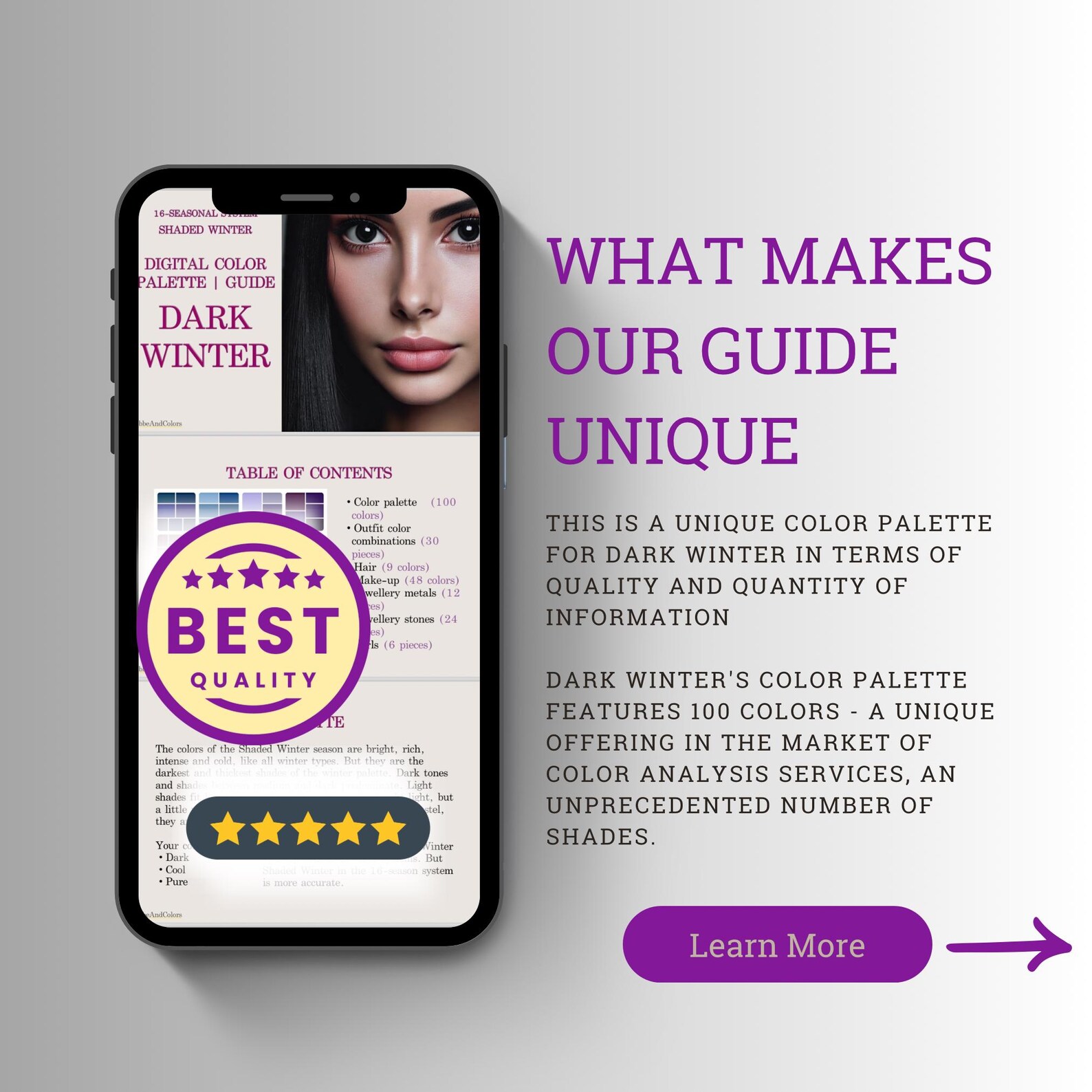 Dark Winter Color Palette. 16-seasons. Guide for Shaded Winter, Deep ...