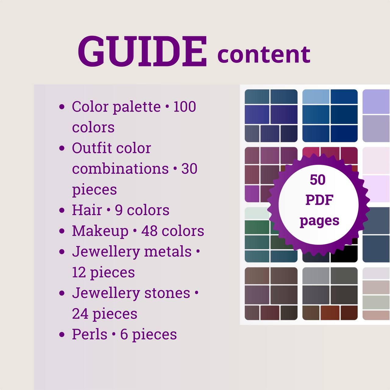 Dark Winter Color Palette. 16-seasons. Guide for Shaded Winter, Deep ...