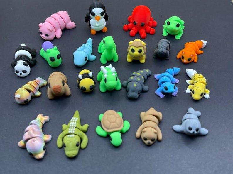 3d Printed Detailed Mini Pocket Pets Flexi Toy - Etsy