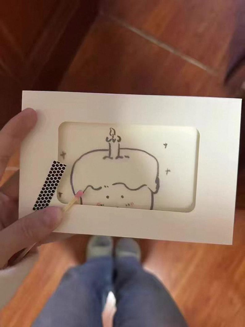 DIY Flame Burning Greeting Card-envelope Paper Material Packaging ...