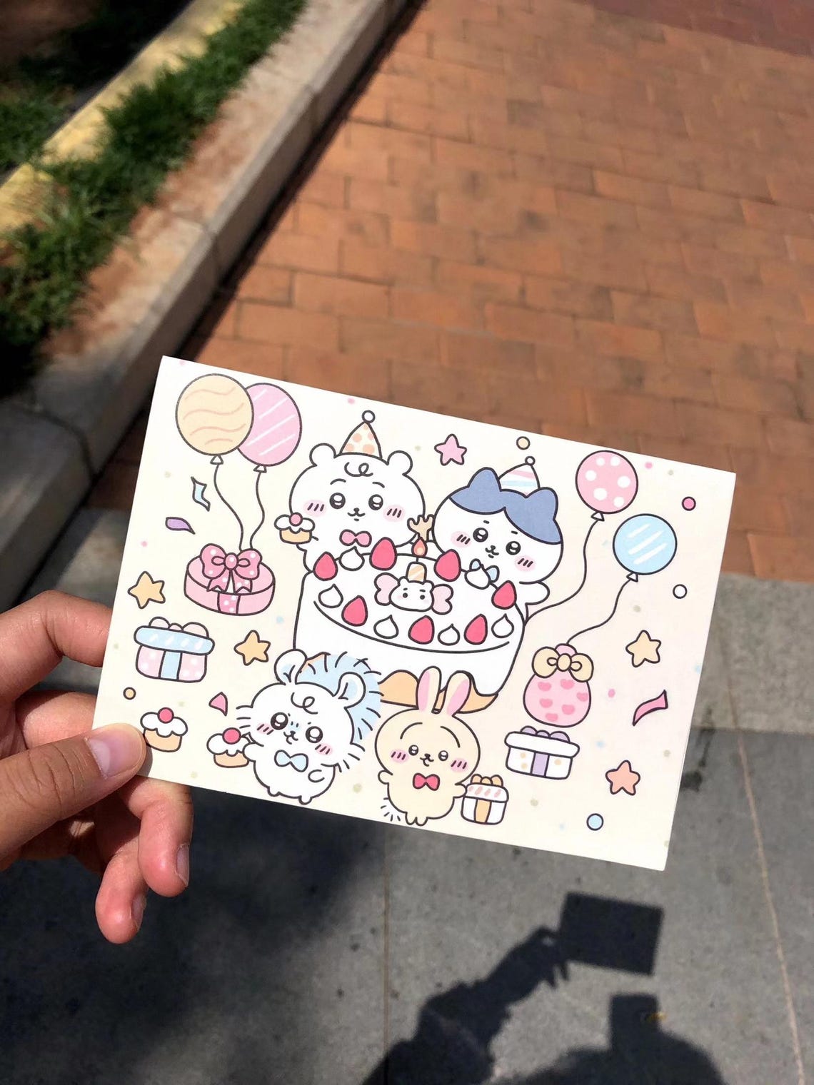 Cute Little Chiikawa Birthday Party and Kitchen Party Greeting Card, 3D ...