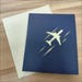3D Civil Aviation Airplane Greeting Card - Creative Blue Airplane 3D ...
