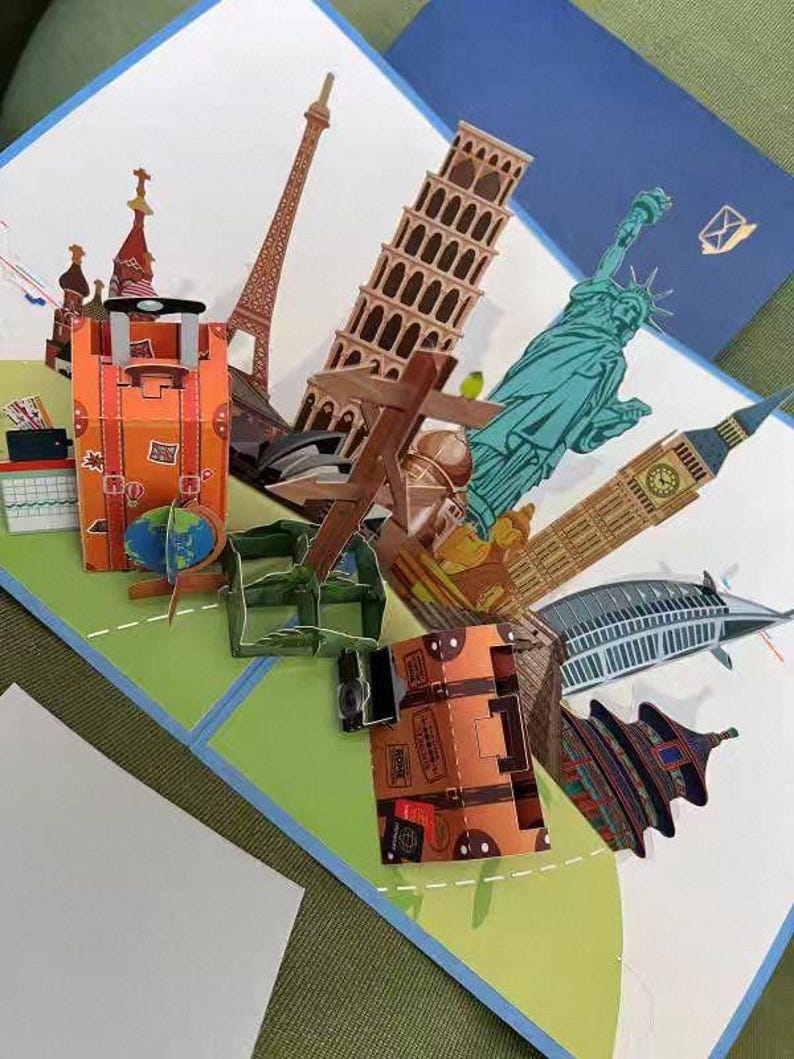 World Travel 3D Cards – Iconic Landmark Greeting Cards - Perfect for ...