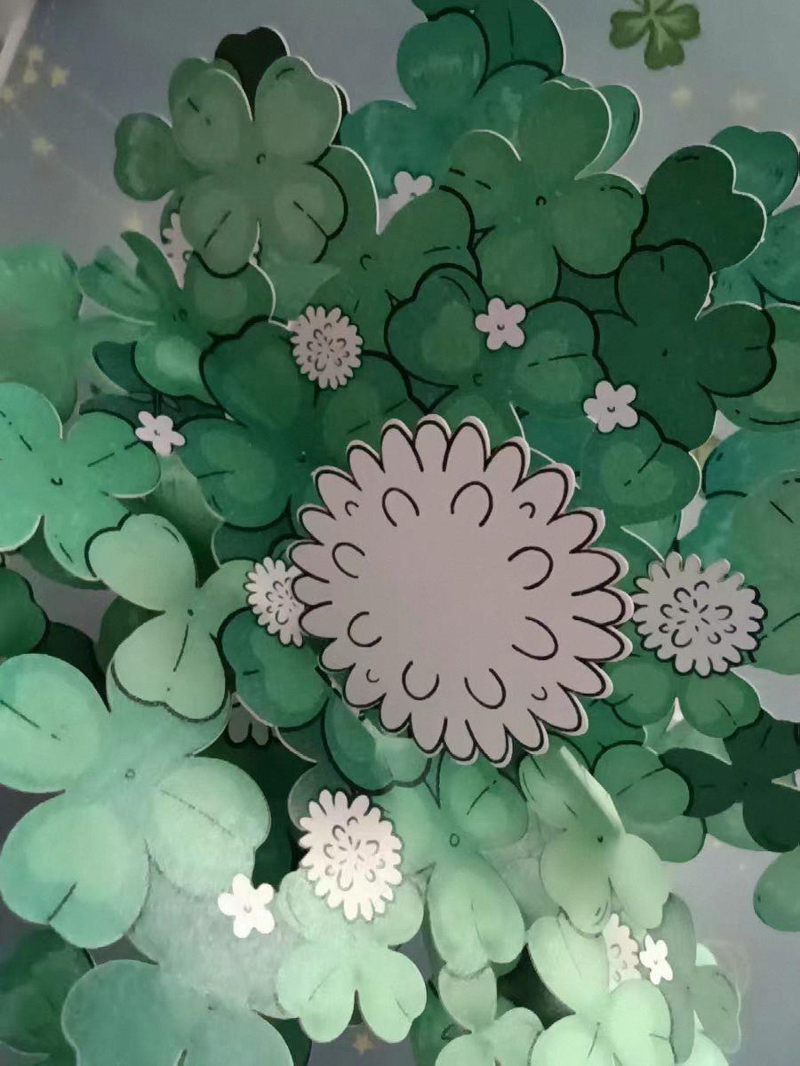 3D Four Leaf Clover Greeting Card - Lucky Three-dimensional Blessing ...
