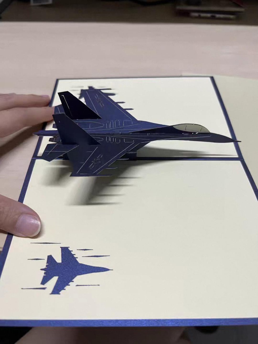 3D Fighter Jet Greeting Card - Creative Military Aircraft 3D Card, J-15 ...