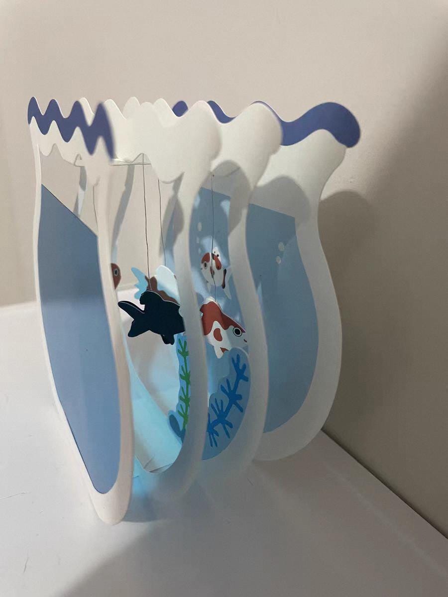 3D Fish Tank, Aquarium 3D Card, Fish Tank Pop up Card Greeting Card, 3D ...