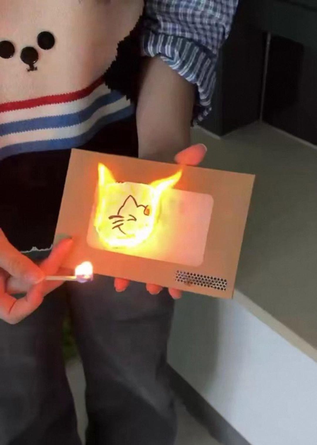 DIY Flame Burning Greeting Card-envelope Paper Material Packaging ...