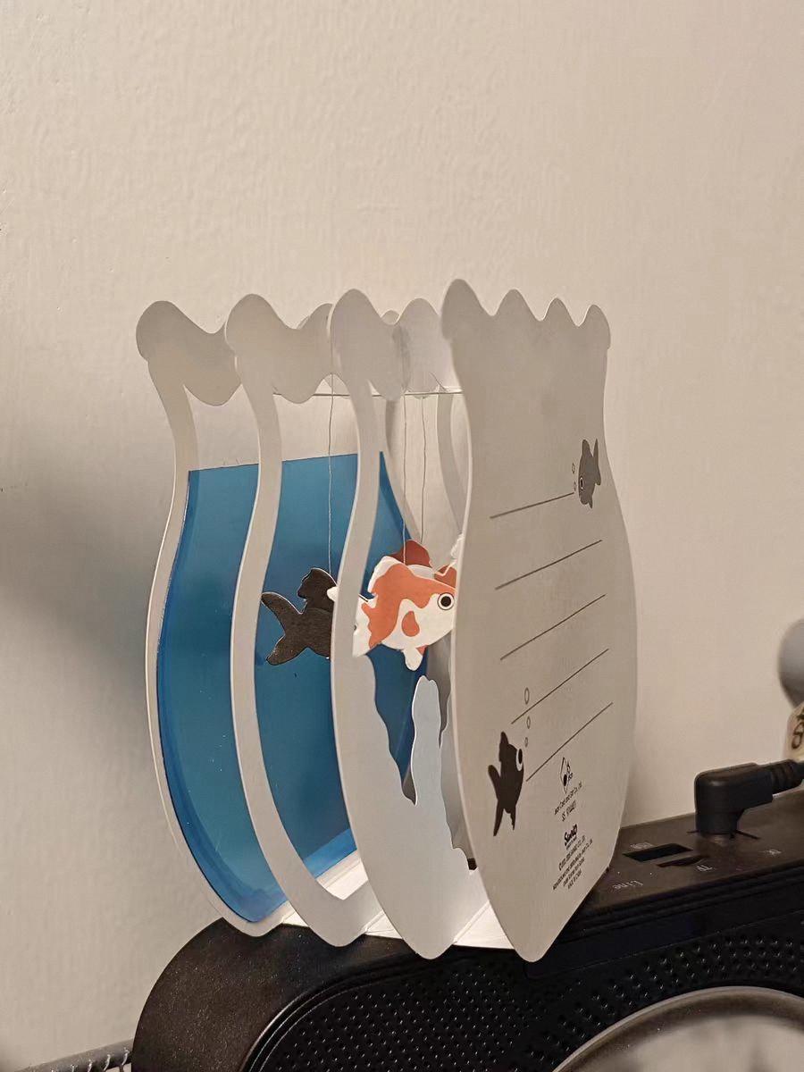 3D Fish Tank, Aquarium 3D Card, Fish Tank Pop up Card Greeting Card, 3D ...