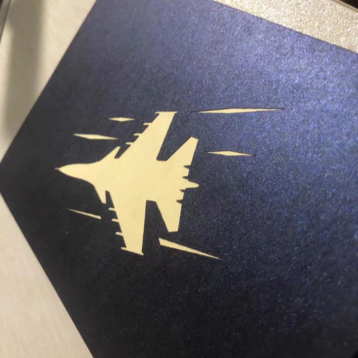 3D Fighter Jet Greeting Card - Creative Military Aircraft 3D Card, J-15 ...