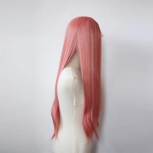Light Pink Lace Front Natural Wig Extra Long Straight Full Wig Set ...