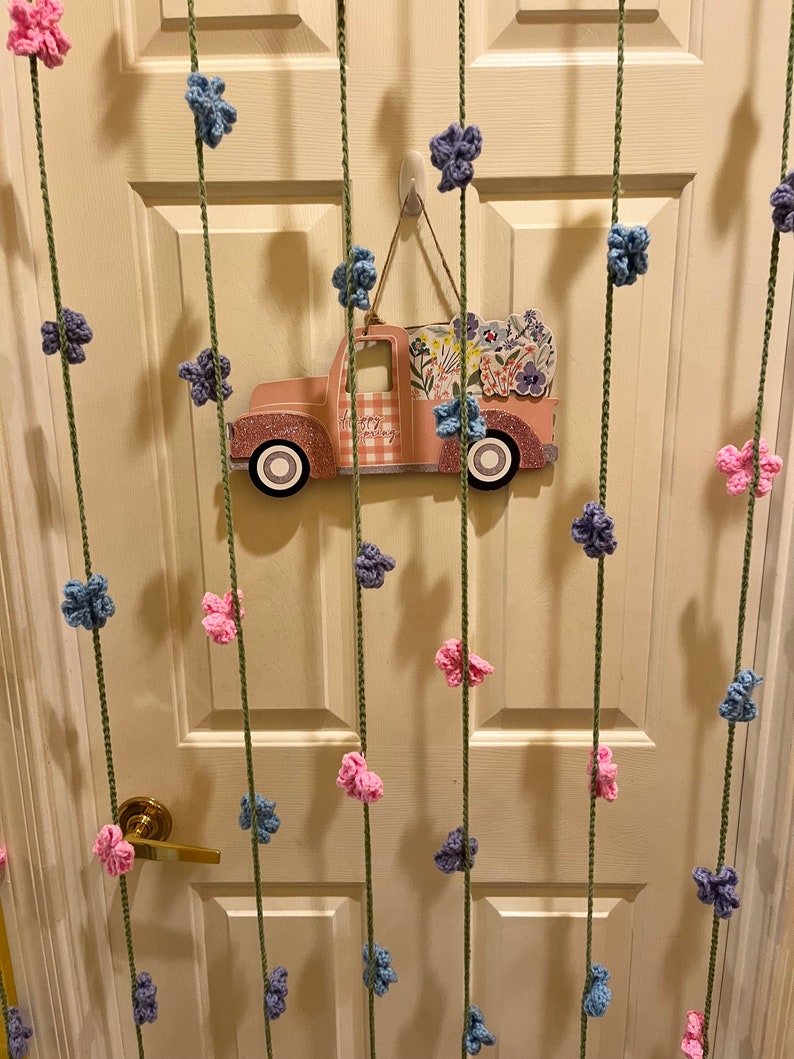 Flower Crochet Door Curtain - Etsy