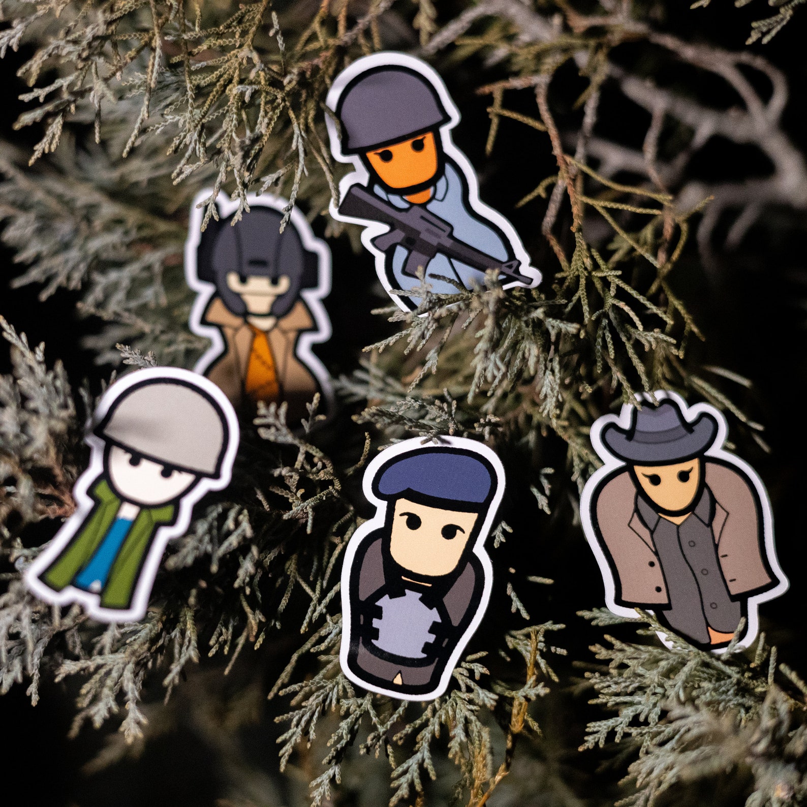 Rimworld Colonist Sticker Pack, 5 Randomized Survivors, Vinyl Sticker ...