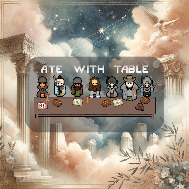 Rimworld Sticker Holy Supper, Ate With Table, Rimworld Sticker for ...