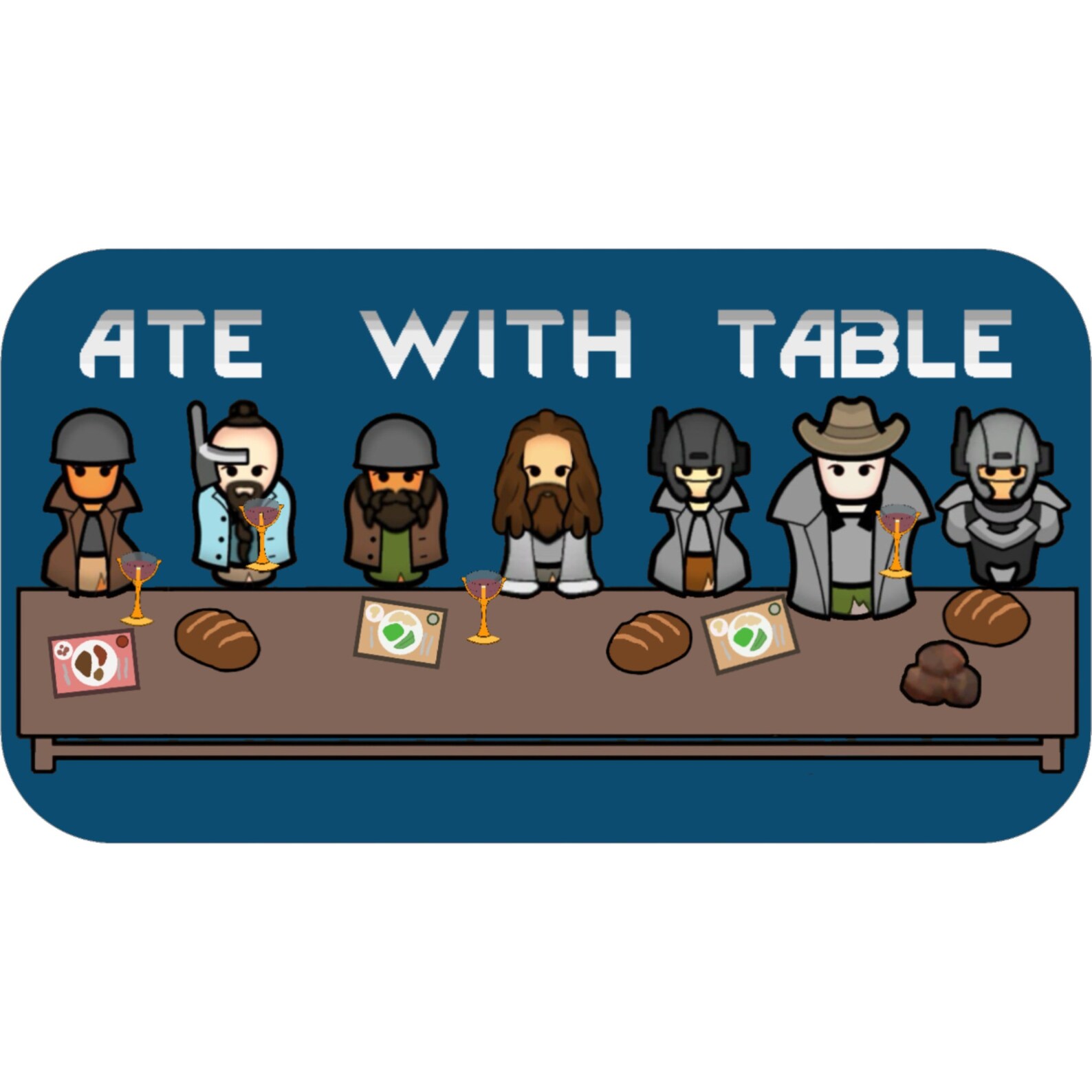 Rimworld Sticker Holy Supper, Ate With Table, Rimworld Sticker for ...