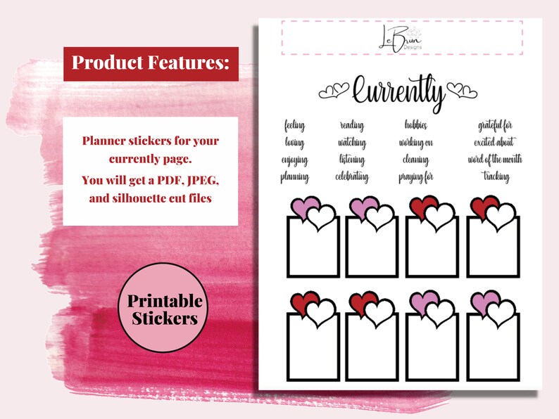 Printable Currently Planner Stickers - Etsy