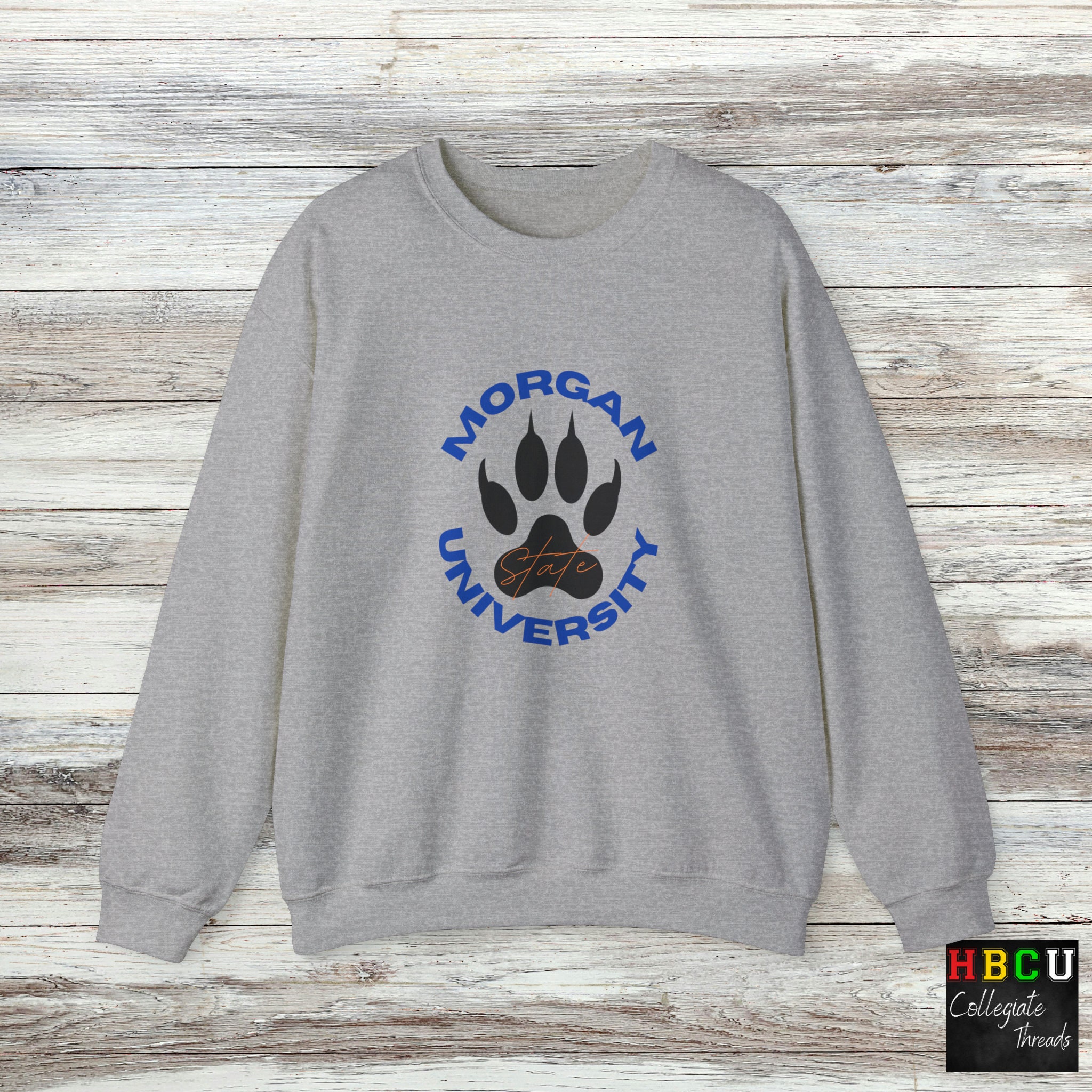 Morgan State University Paw Print Crewneck Bearpride Hbcustyle ...