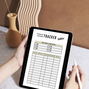 Passive Income Tracker * Printable Page * Income Streams * FREE Digital ...