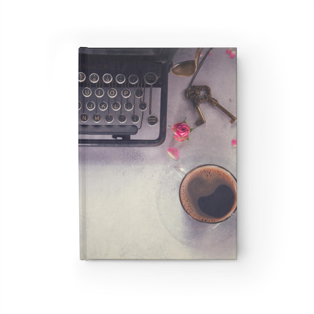 Coffee Typewriter Journal - Blank Pages Notebook for Writing, Sketching ...
