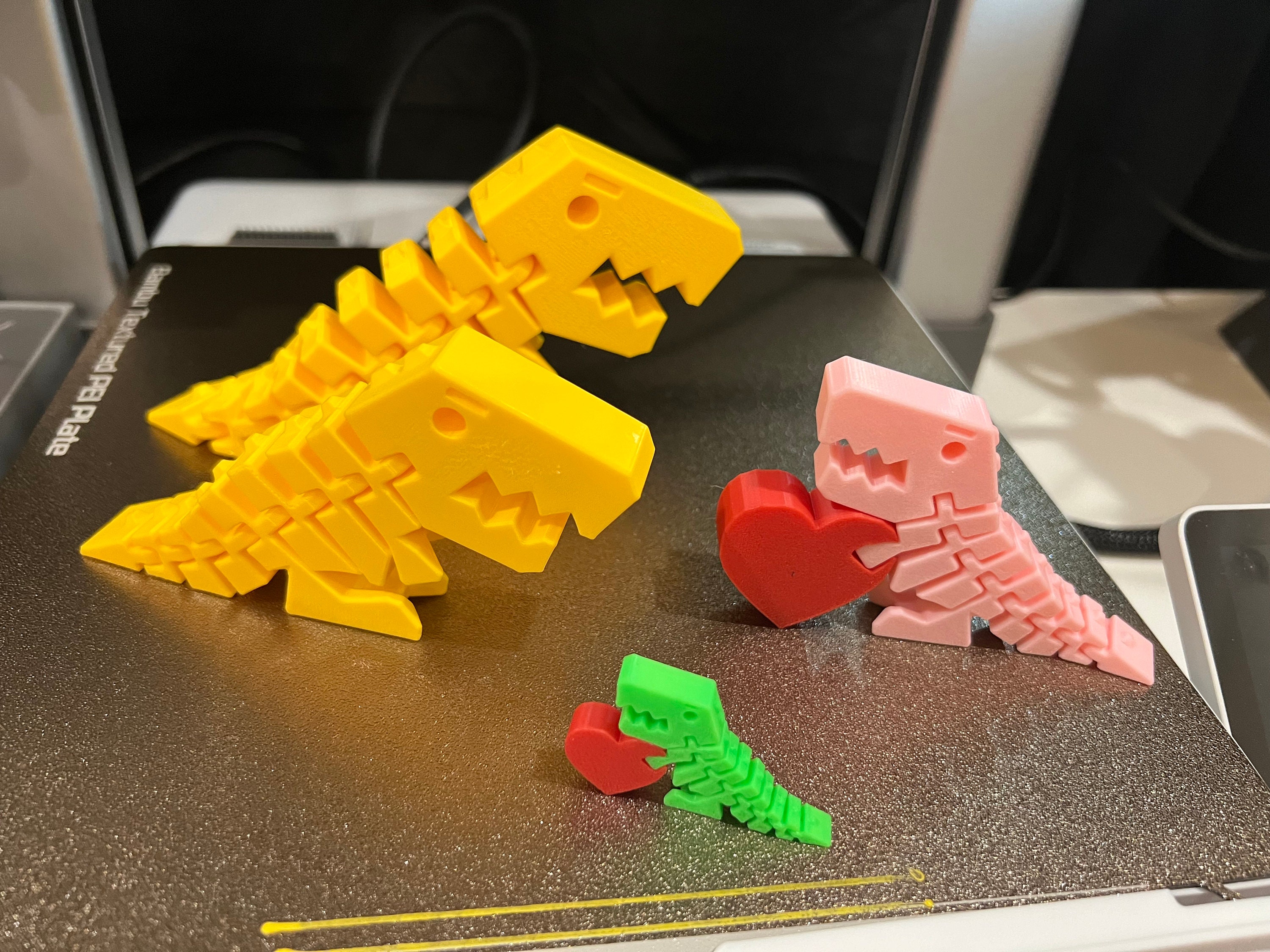 Valentine Flexy Rexy Heart A Charming 3D Printed Delight - Etsy