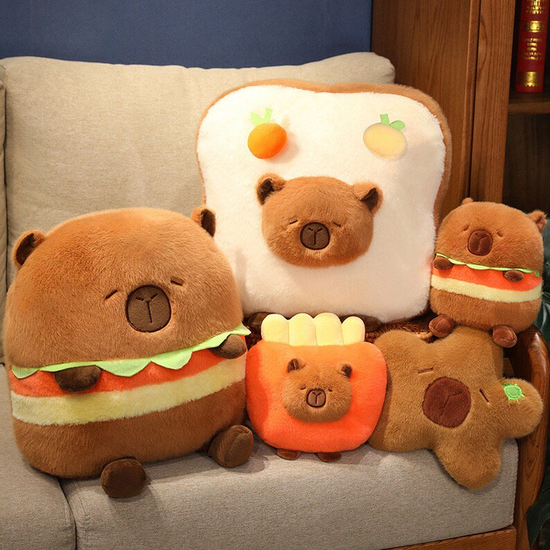 Capybara Plushie Toast, Stuffed Animal, Plush Toy, Gifts for Kids ...