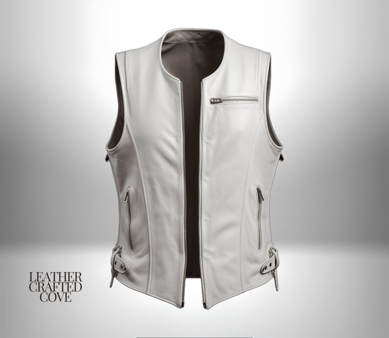 Genuine Leather Biker Vest for Men Personalized Leather Vest Real ...