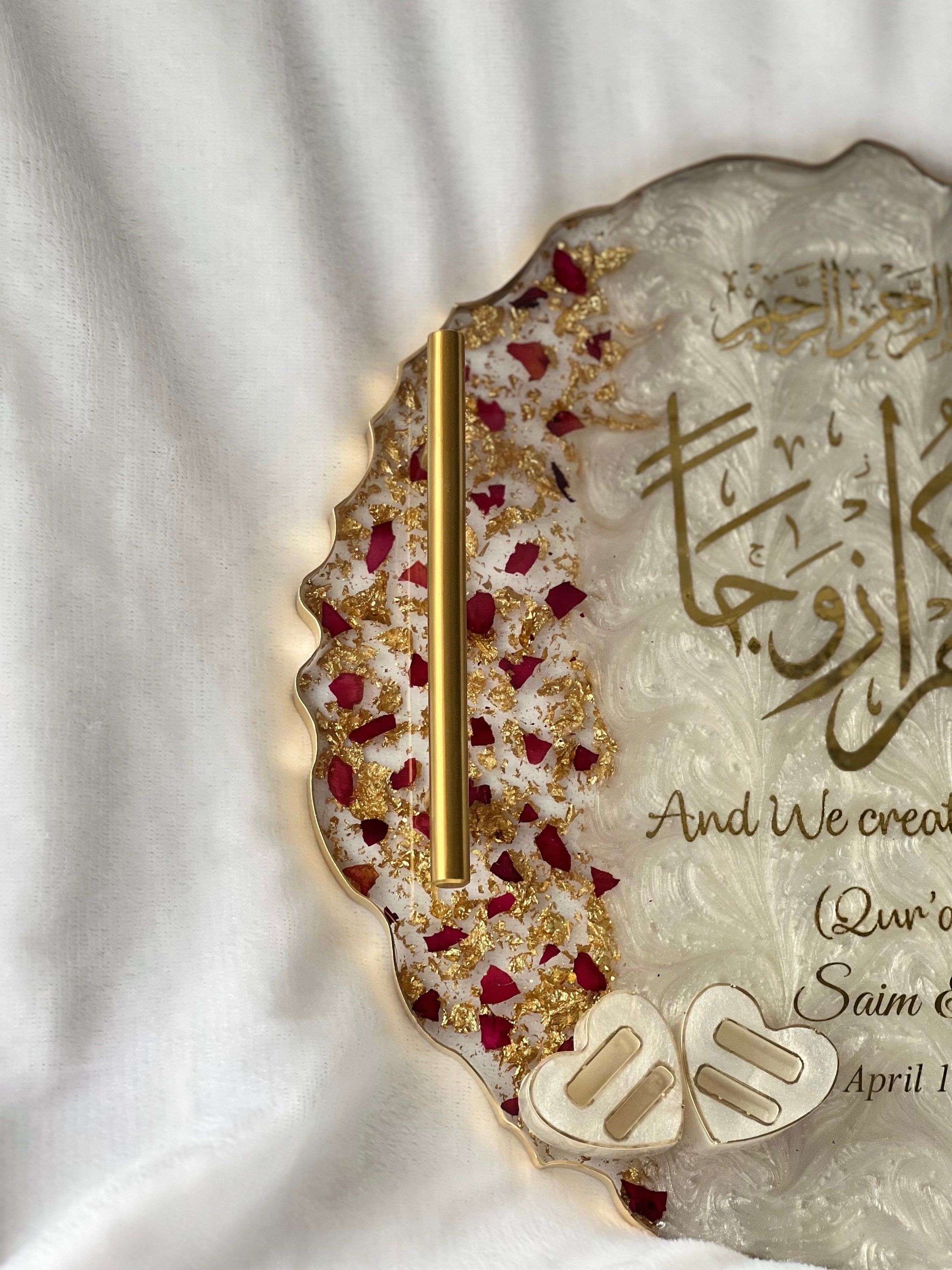 Personalized Wedding Resin Tray, Homemade Resin, Nikkah Tray, Islamic ...