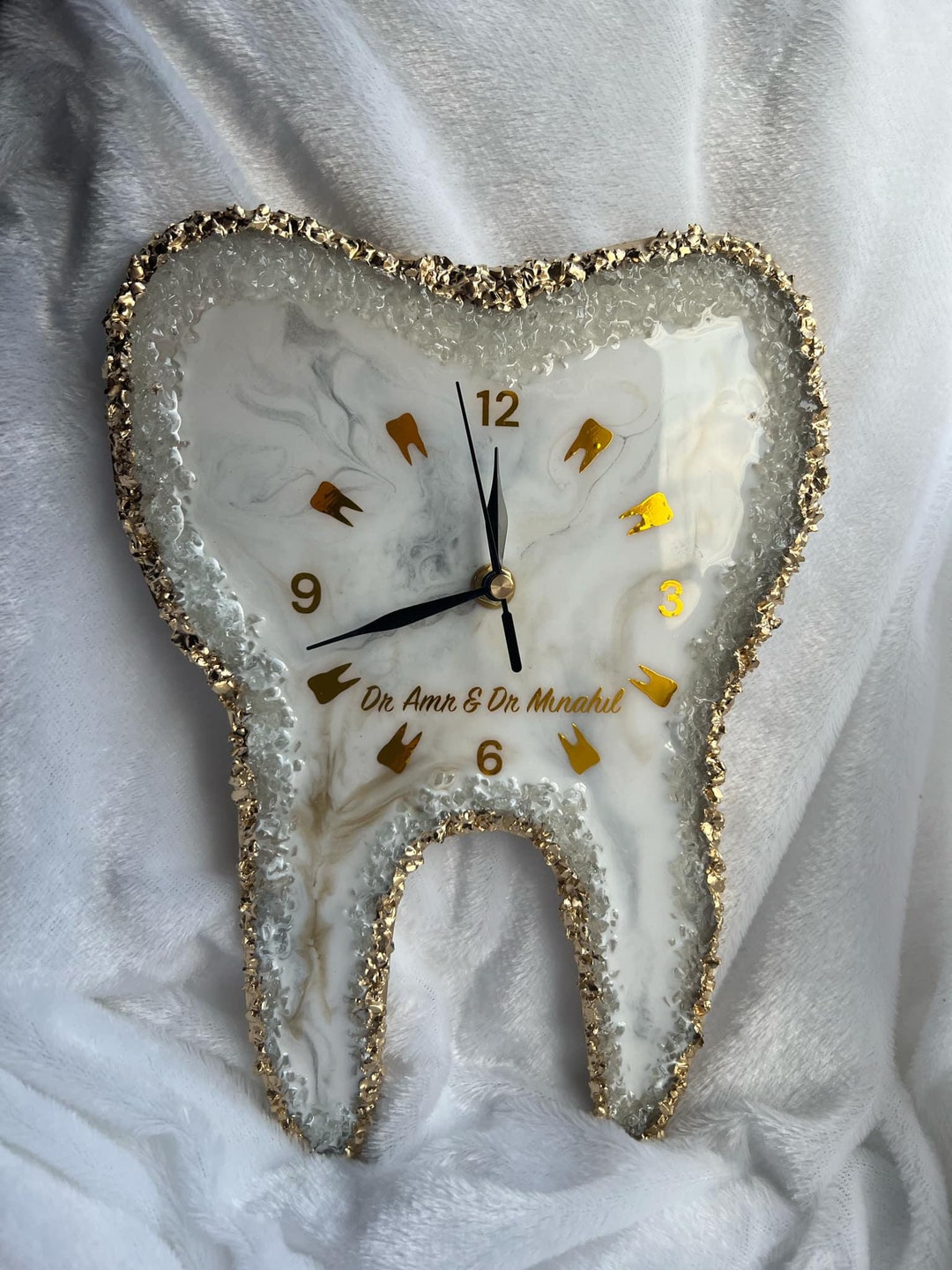 Custom Resin Tooth Clock, Dental Office Decor, Epoxy Wall Clock ...