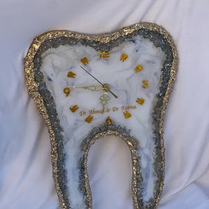 Custom Resin Tooth Clock, Dental Office Decor, Epoxy Wall Clock ...
