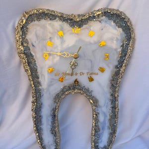 Custom Resin Tooth Clock, Dental Office Decor, Epoxy Wall Clock ...