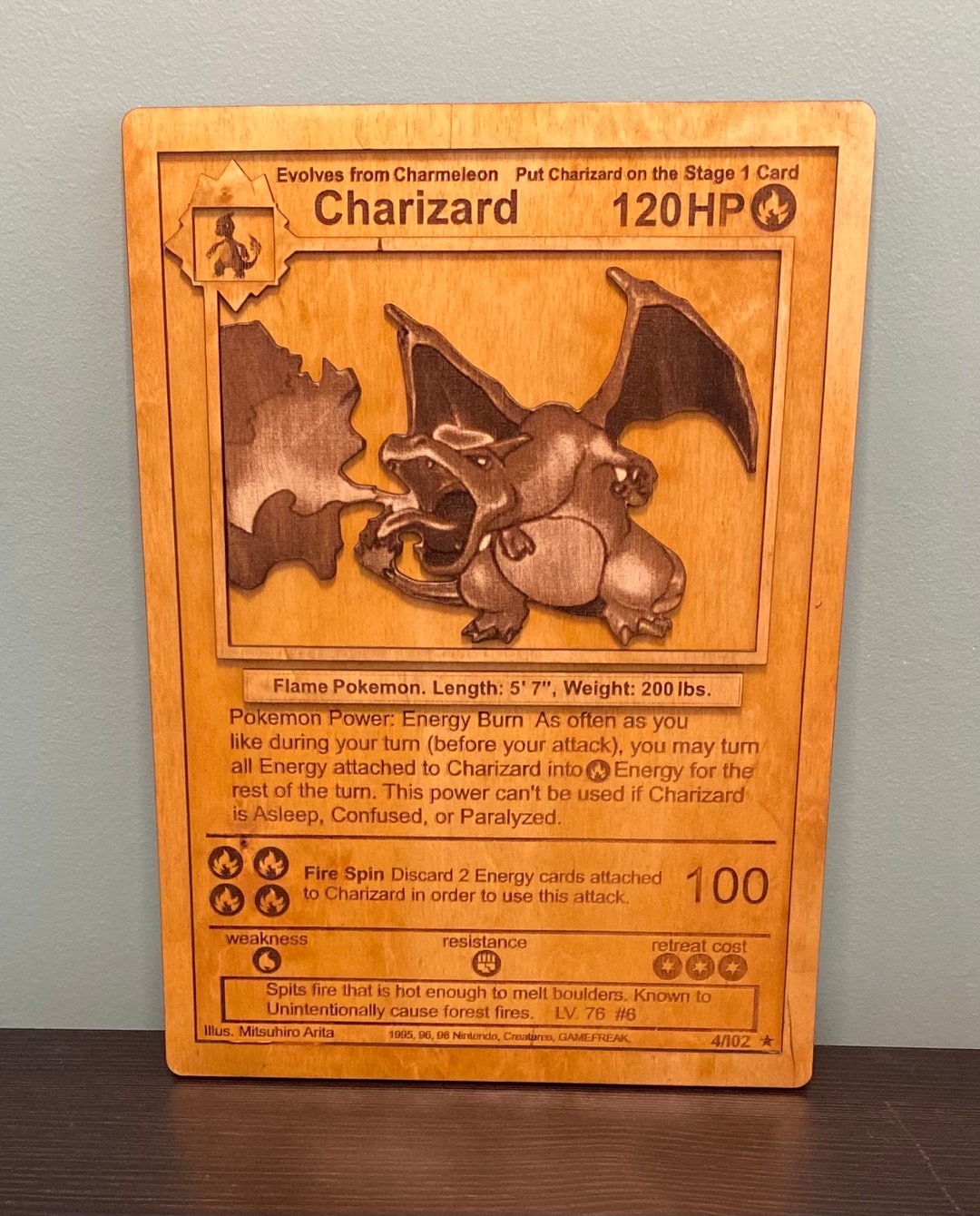 Oversized Laser Cut Pokémon Card. Charizard, Blastoise, Venusaur ...