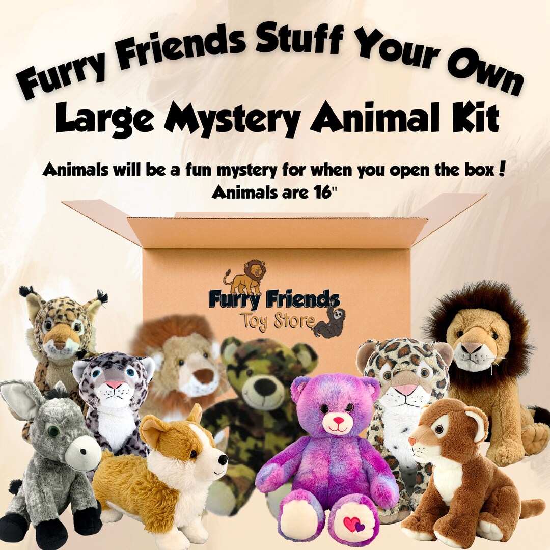 Mystery Make Your Own Stuffed Animal Party Pack: 10 Adorable Unstuffed ...
