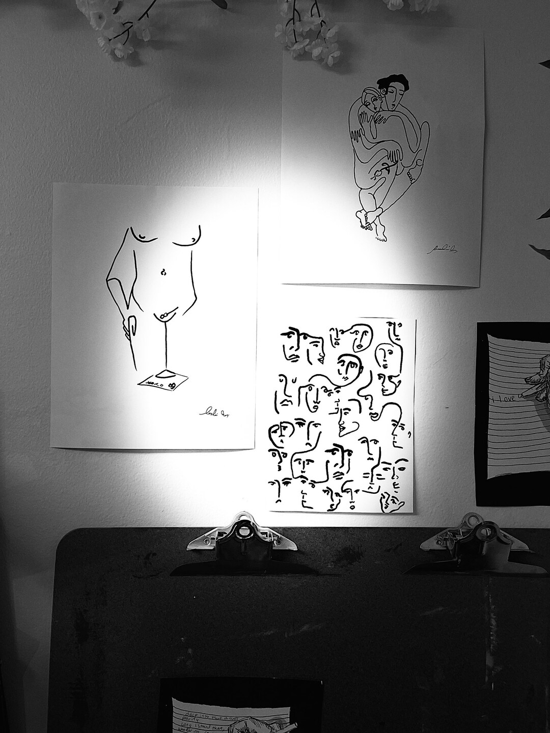 12 Original Hand Drawn Line Art Decor and Wall Collage - Etsy