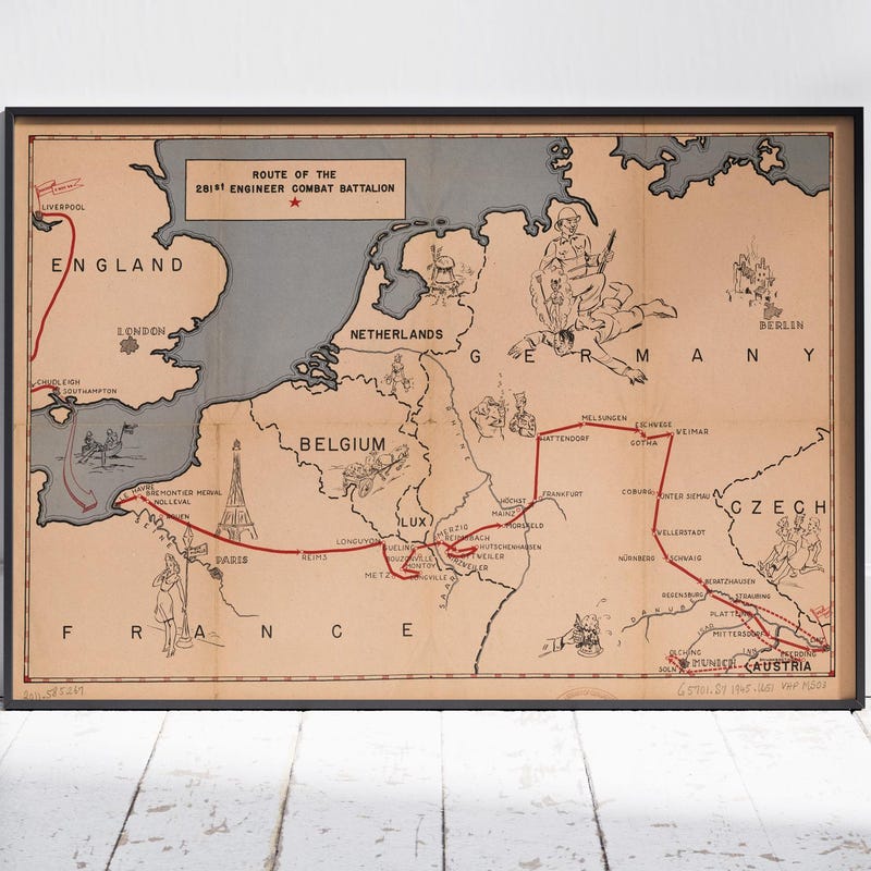 Wwii French Map - Etsy