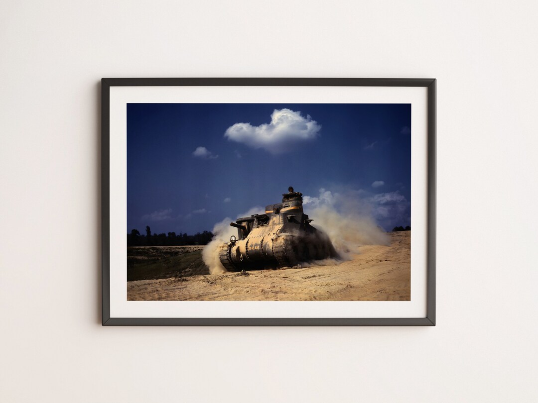 Fort Knox M3 Lee Tank Fine Art Print, WW2 in Color, Poster, Archival ...