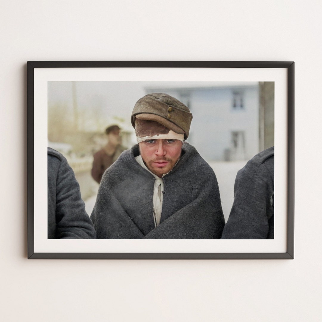 Prisoner of the Winter War Restored and Colorized Black and White Photo ...