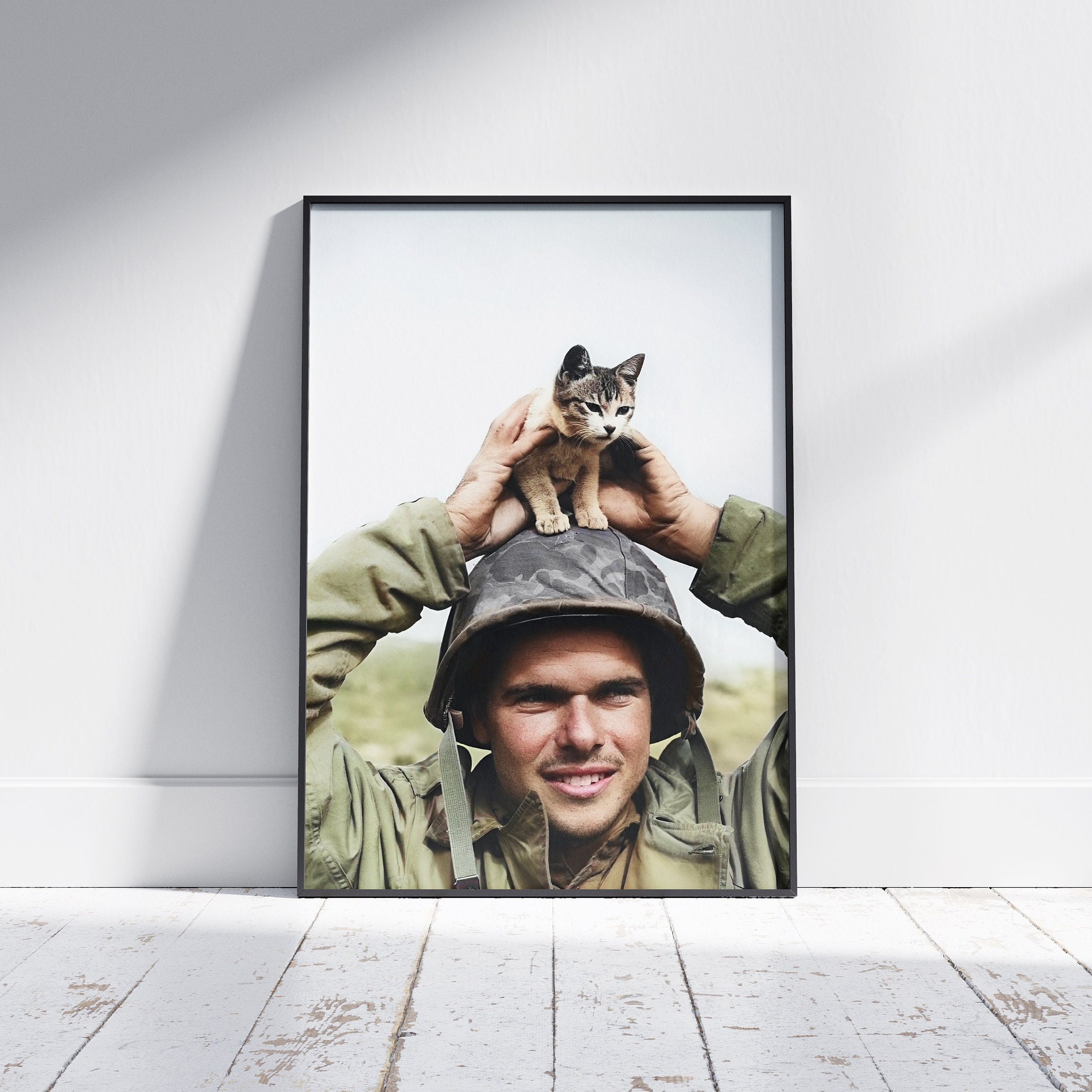 Mount Suribachi Kitten Restored & Colorized Black and White WW2 Photo ...