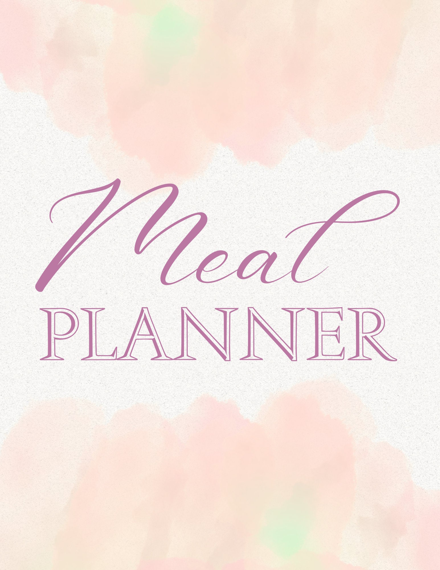 Meal Planner Printable | Digital | Compatible With Notability ...