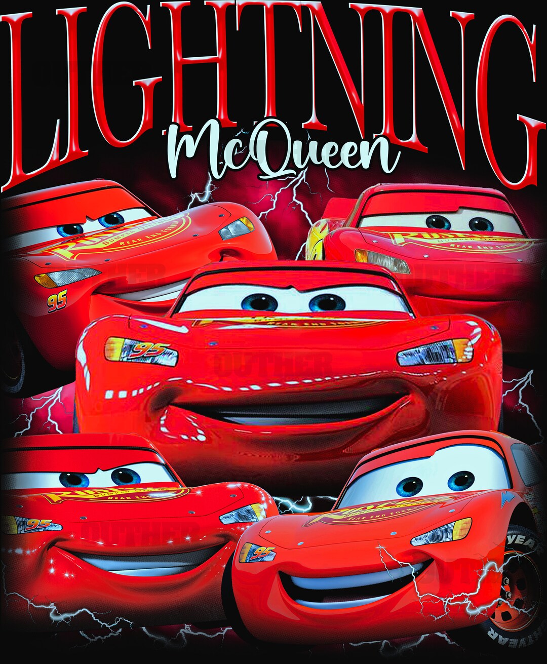 Design PNG Lightning Mcqueen - Semitone - Etsy