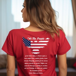 We the People Patriotic Tee, American Eagle Shirt, Constitution Unisex ...