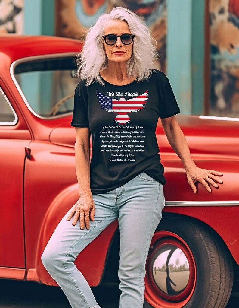 We the People Patriotic Tee, American Eagle Shirt, Constitution Unisex ...