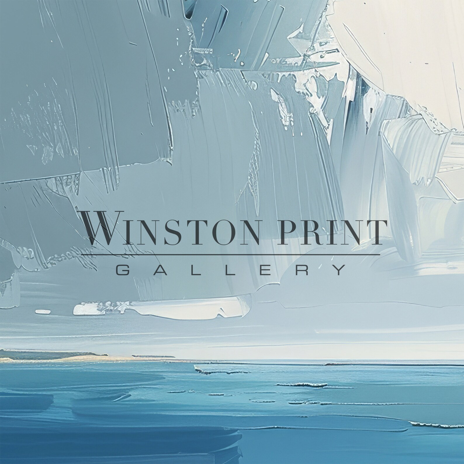 Modern Style Coast Painting V2: Loose Brush Strokes Contemporary Art ...