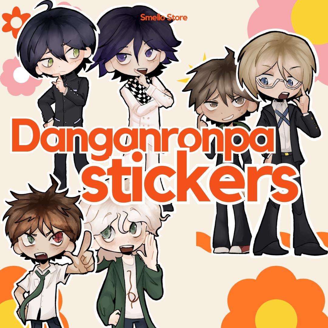 Danganronpa Protagonist/antagonist Stickers Handmade for Laptop smello ...