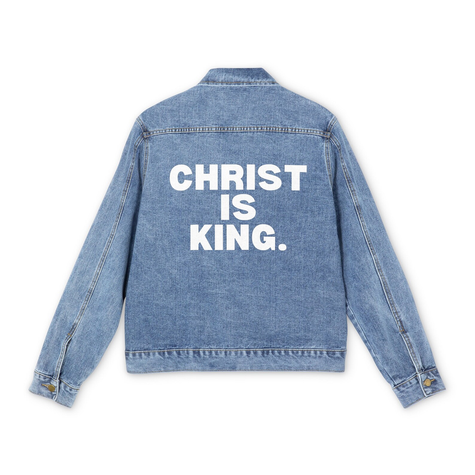 Christ is King Men's Denim Jacket - Etsy