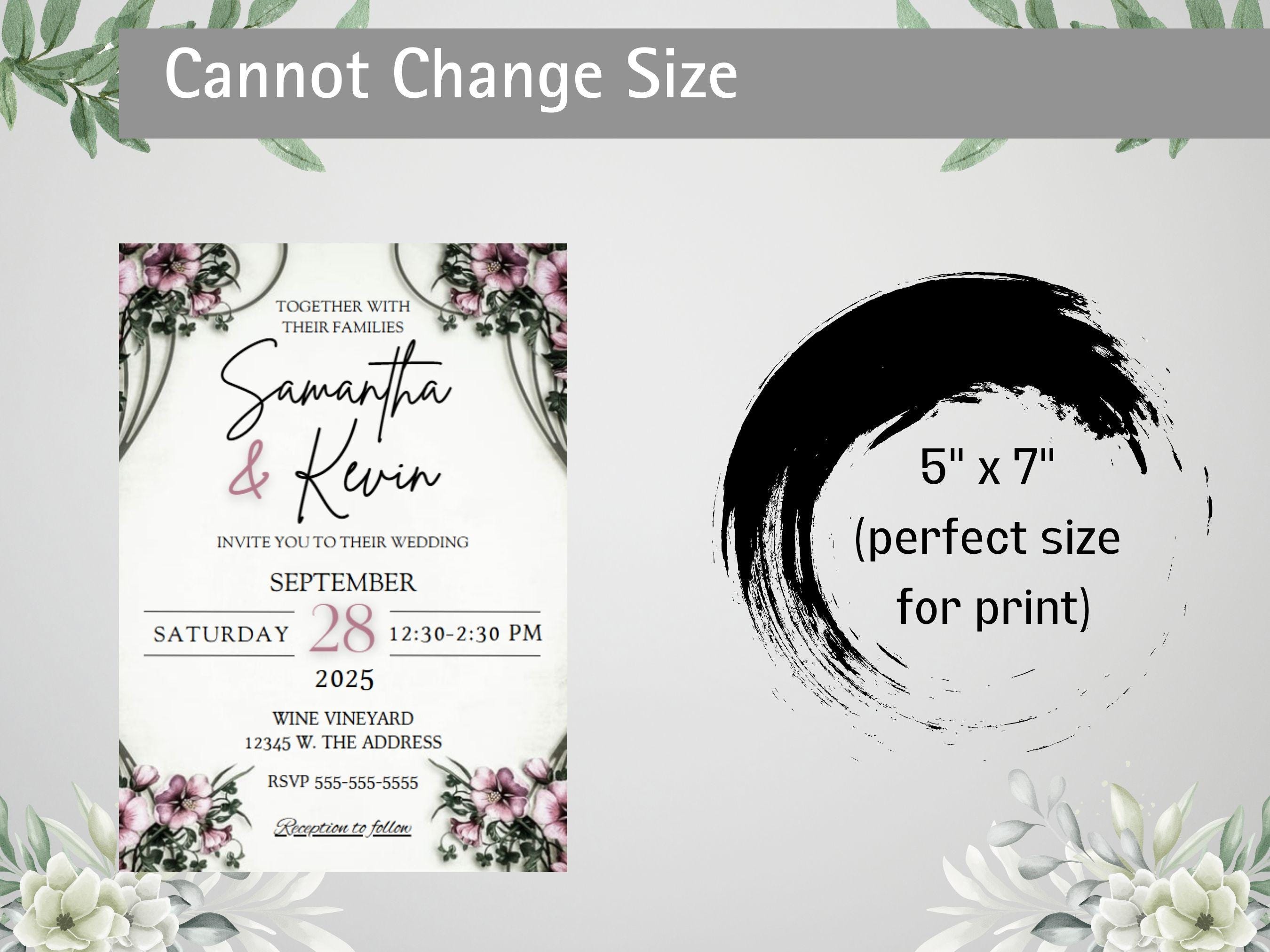 Editable Beautiful Wedding Invitation, Printable Wedding Invite ...