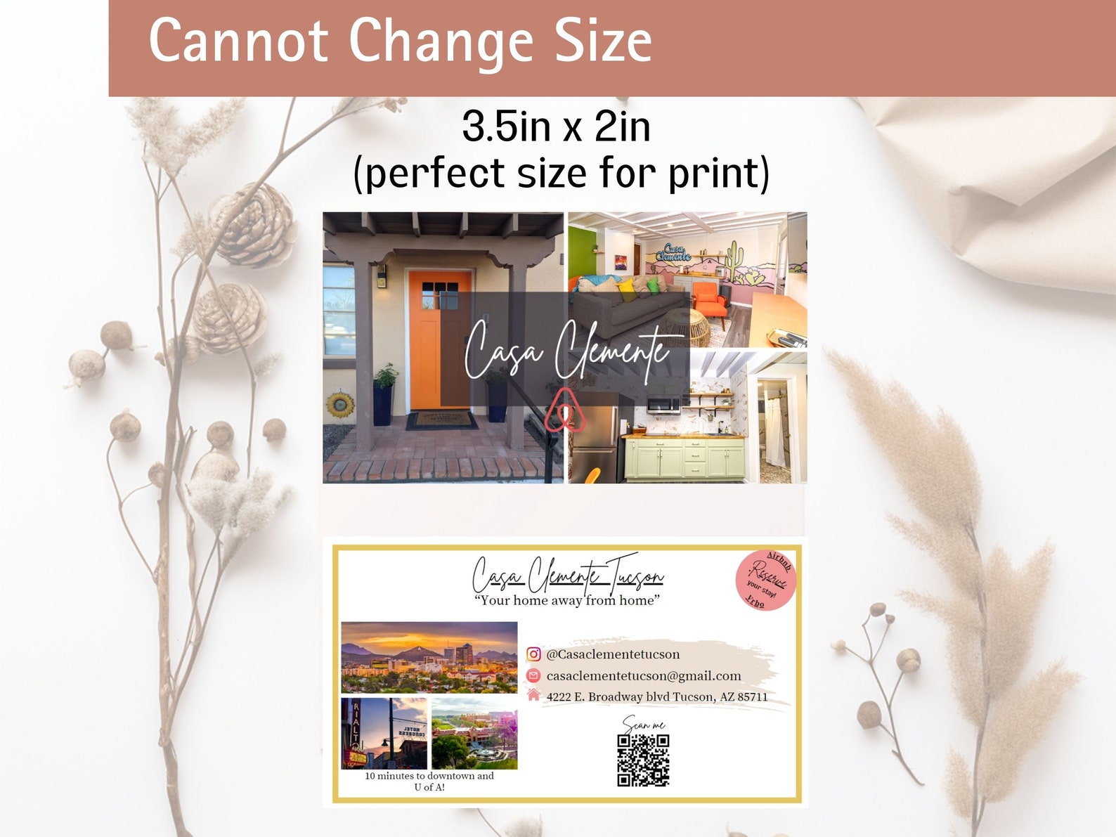 AIRBNB QR Code Business Card, Personalize on CANVA - Etsy