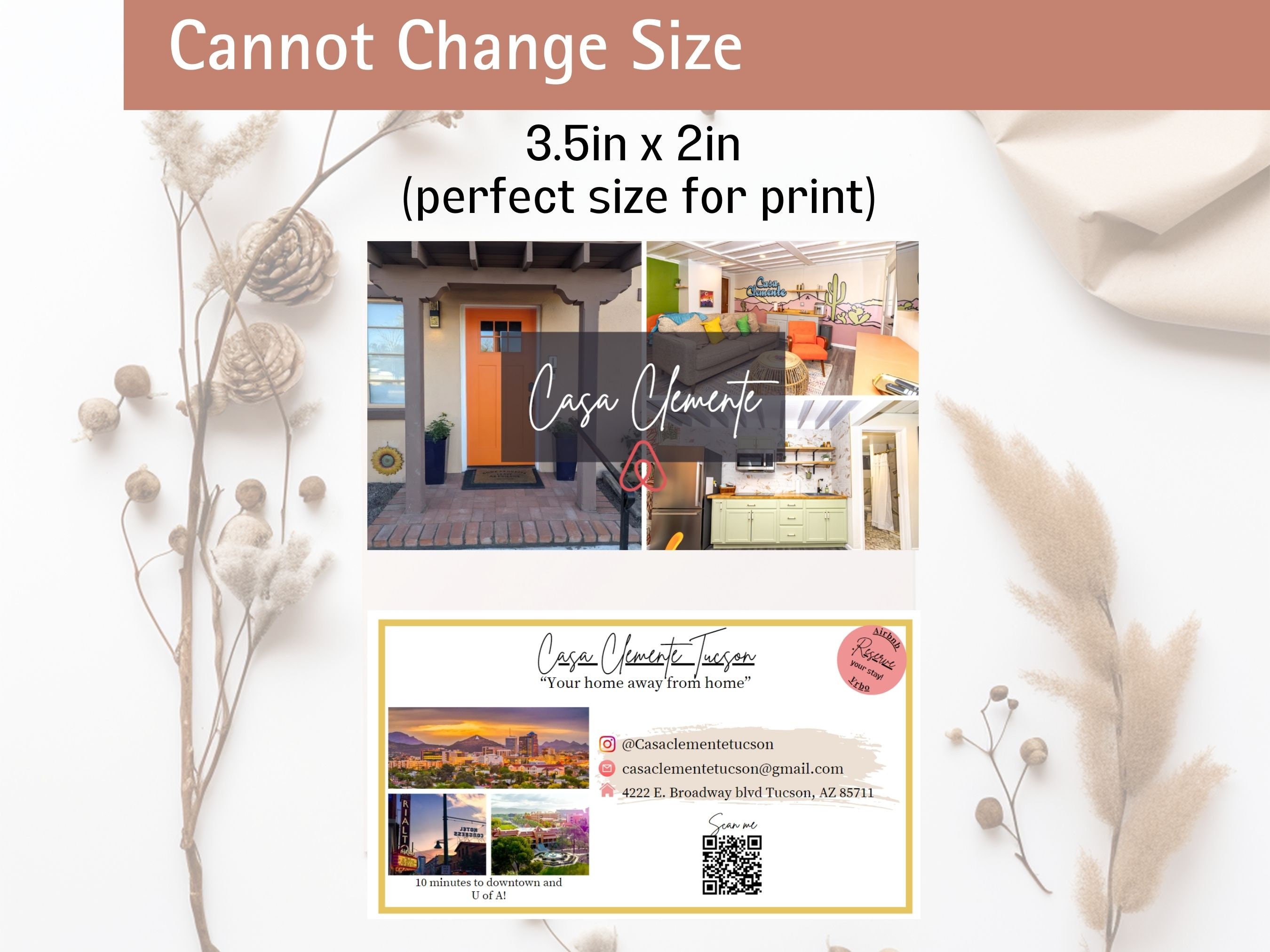 AIRBNB QR Code Business Card, Personalize on CANVA - Etsy