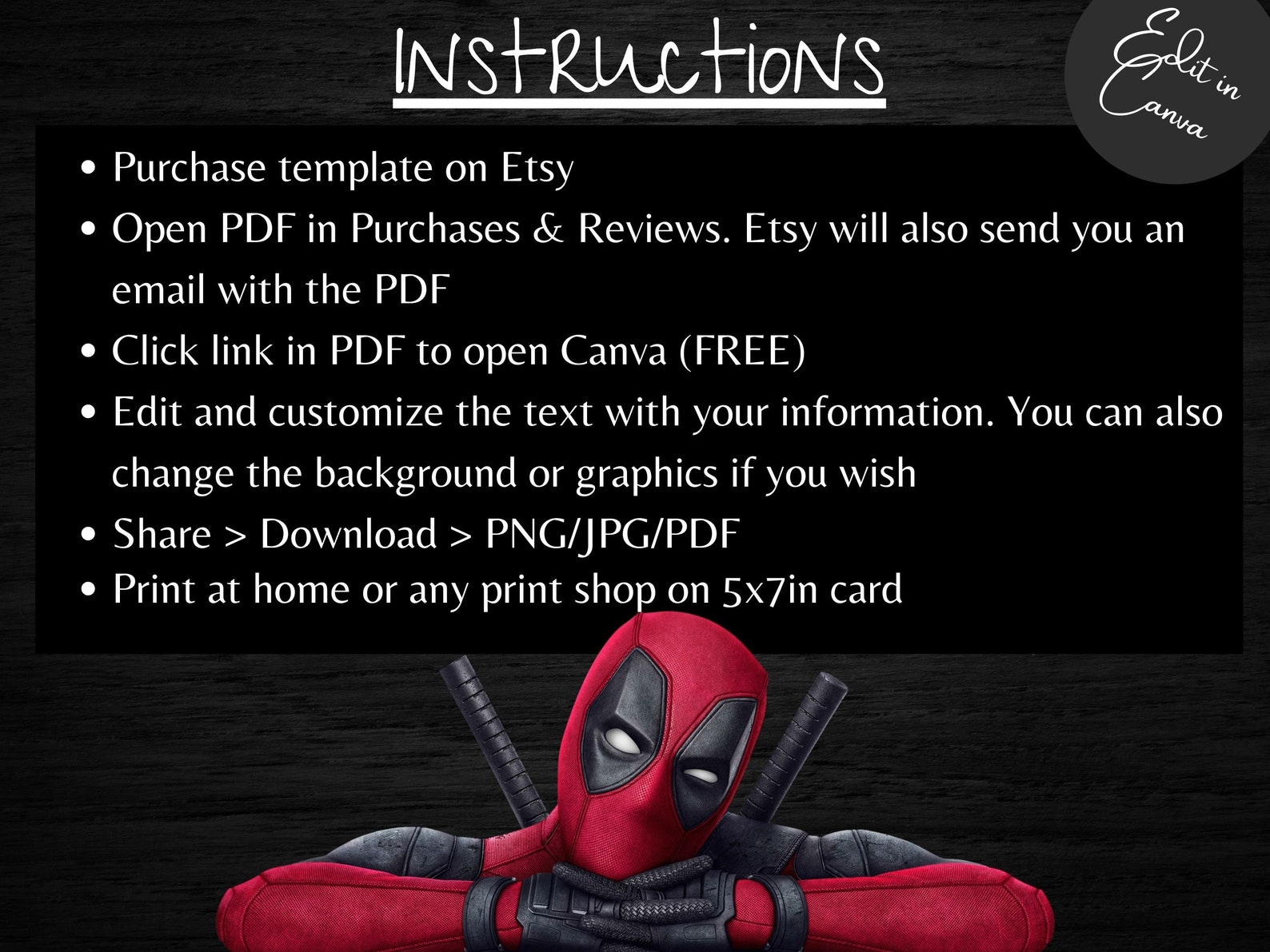 Deadpool Birthday Invitation, OMG Deadpool, Printable Invitation ...